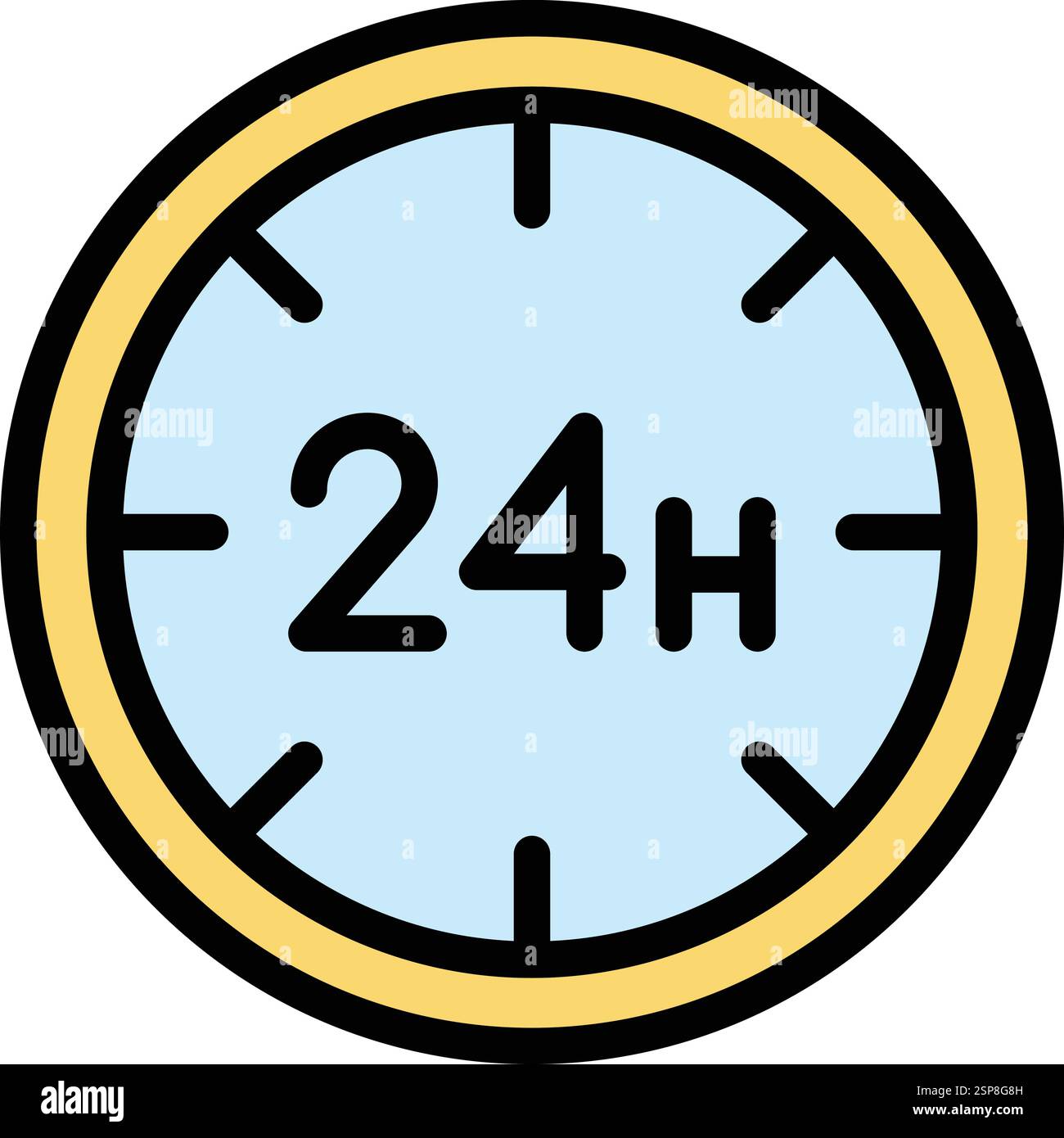 24 hours icons vector hi-res stock photography and images - Alamy