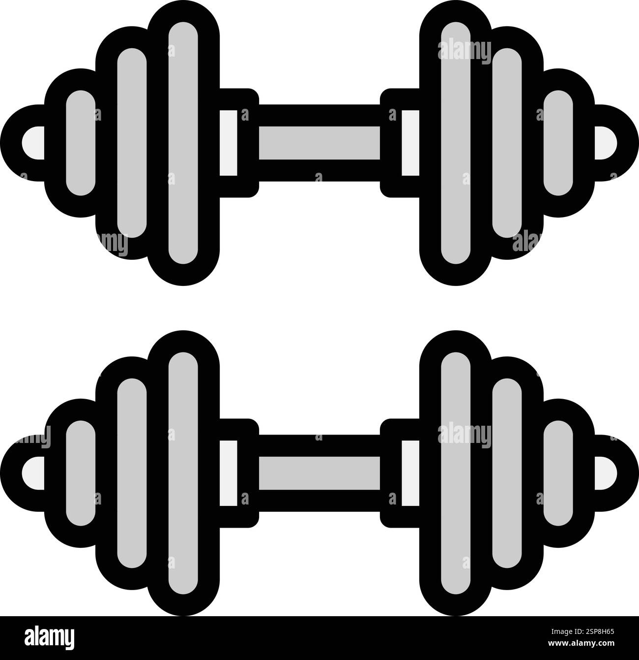 Dumbbells Vector Icon Design Illustration Stock Vector Image & Art - Alamy