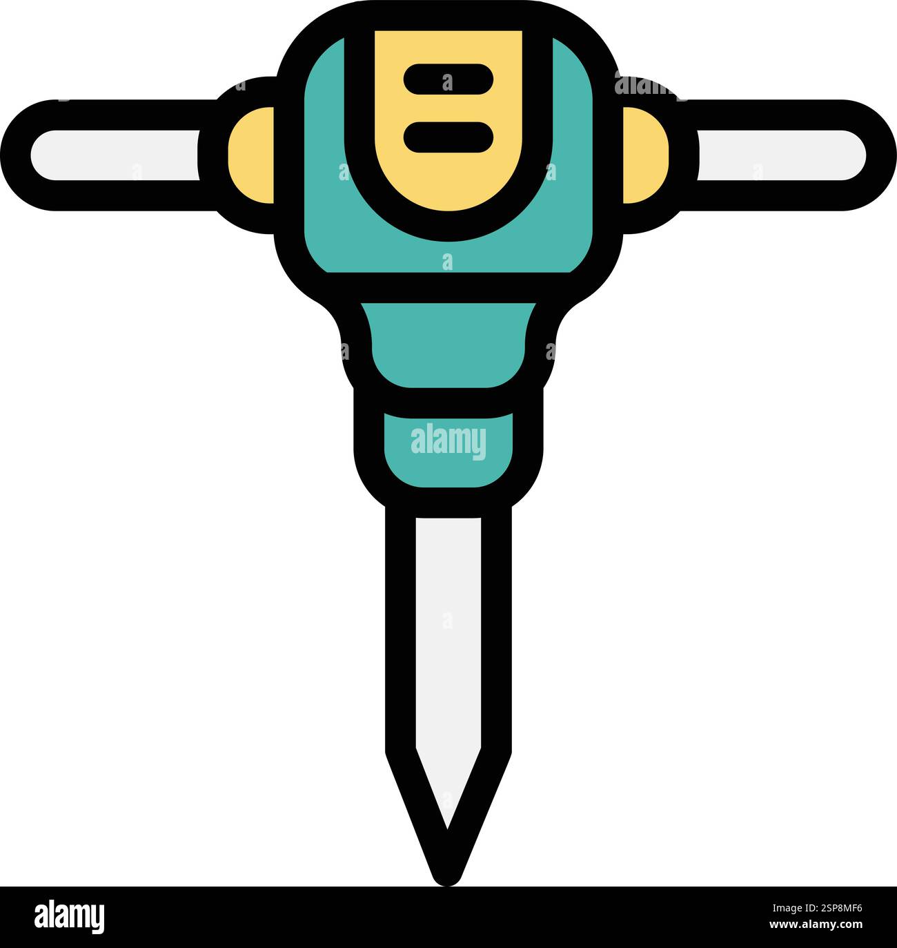 Jackhammer Vector Icon Design Illustration Stock Vector Image & Art - Alamy