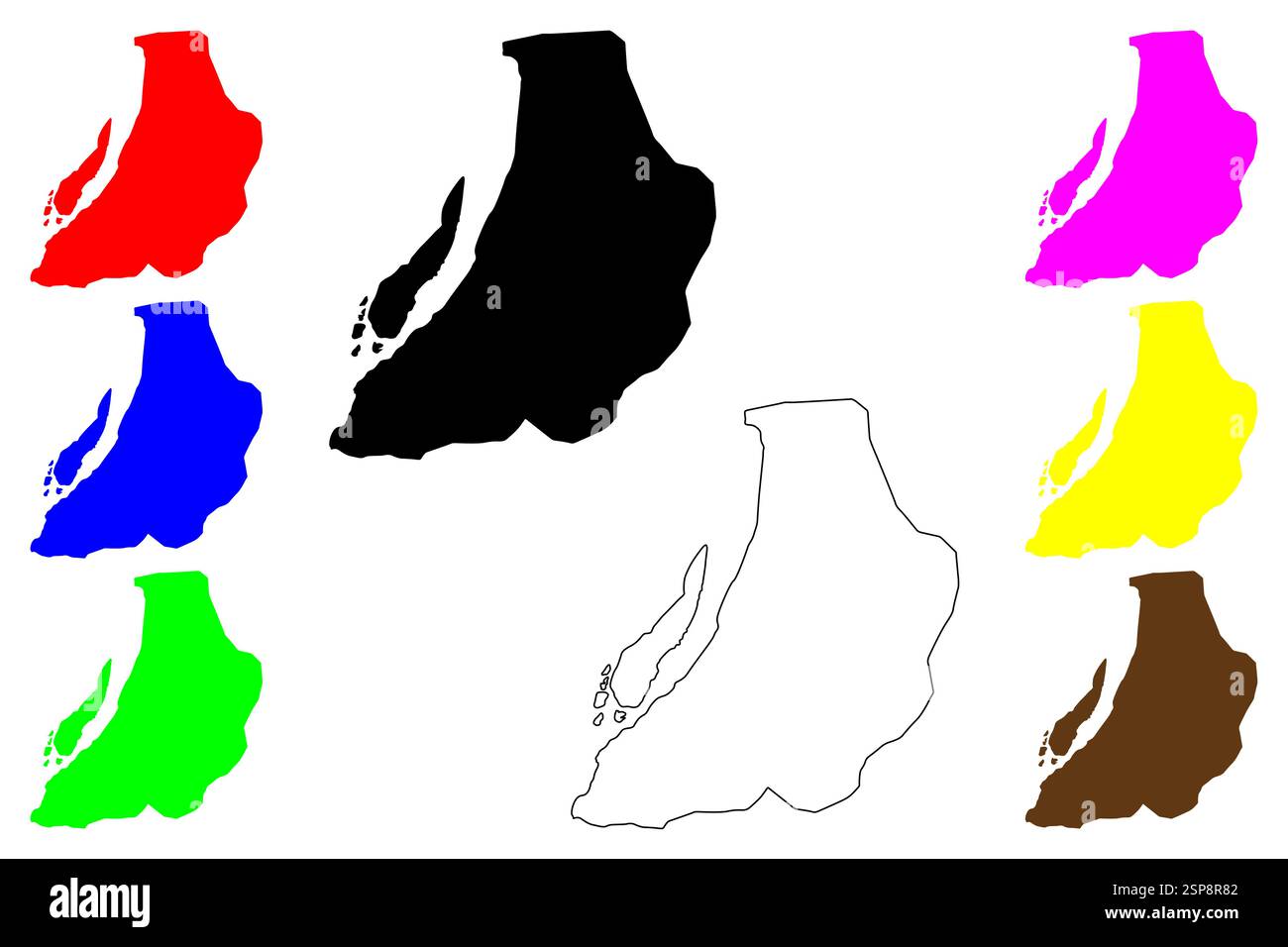 Aswan city (Arab Republic of Egypt, Aswan Governorate) map vector ...