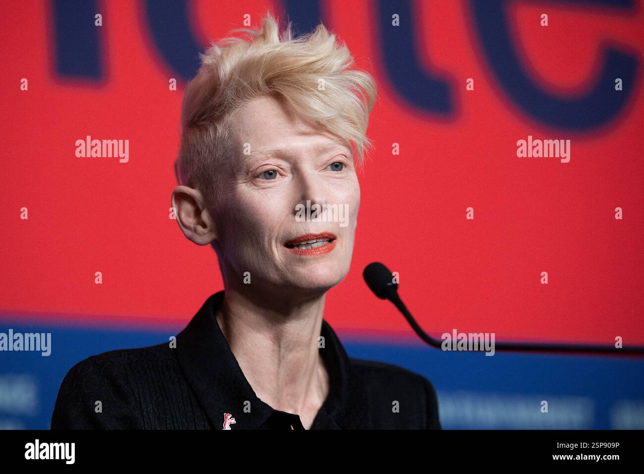 Tilda Swinton attending the Honorary Golden Bear Award Press Conference ...