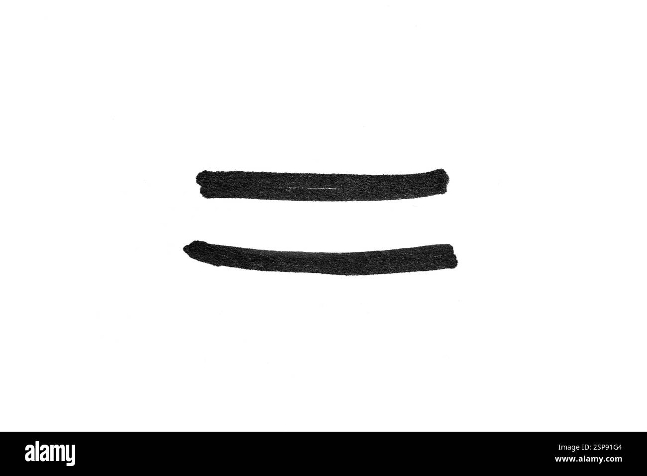 Sign is drawn equally with black marker on white background Stock Photo ...