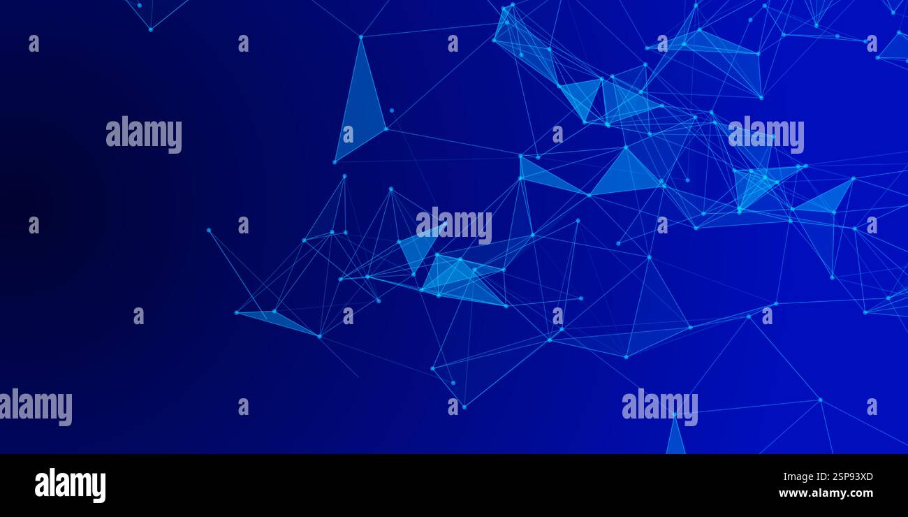 Techno banner design with a low poly plexus design Stock Vector Image ...