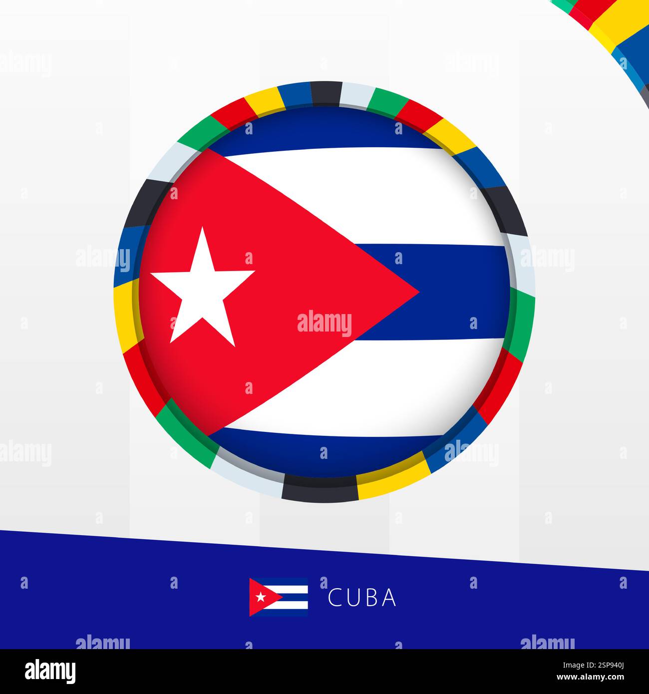 Cuban flag border background Stock Vector Images - Alamy
