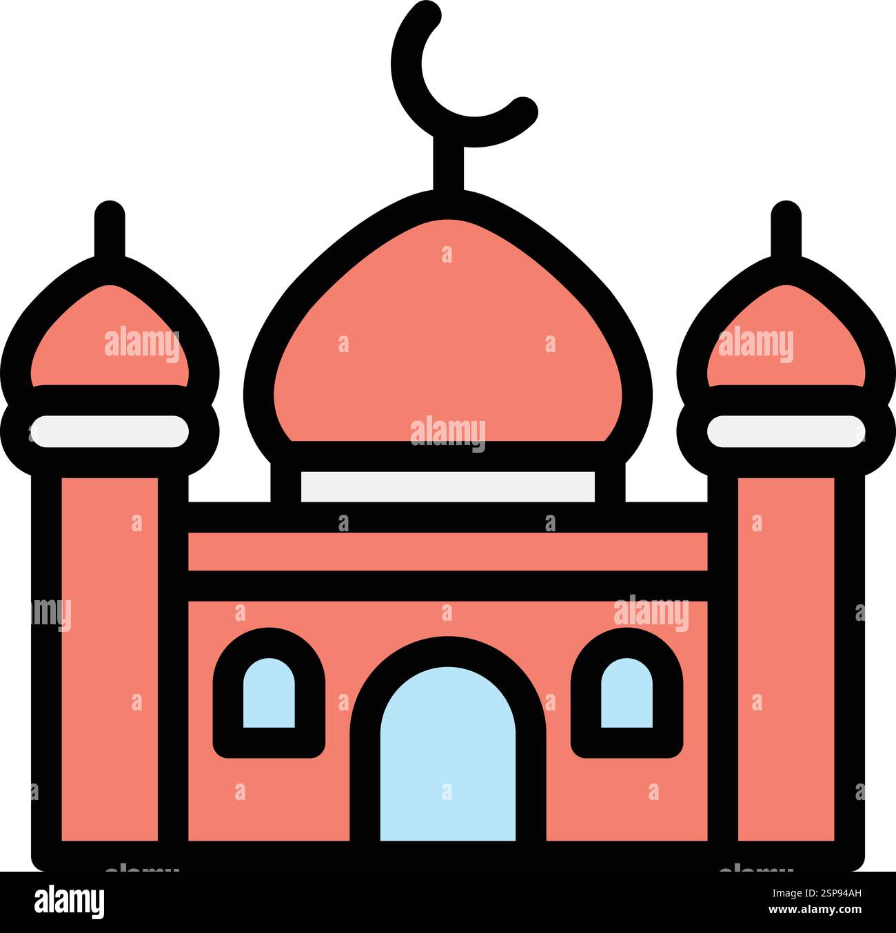 Mosque icon vector vectors Cut Out Stock Images & Pictures - Alamy