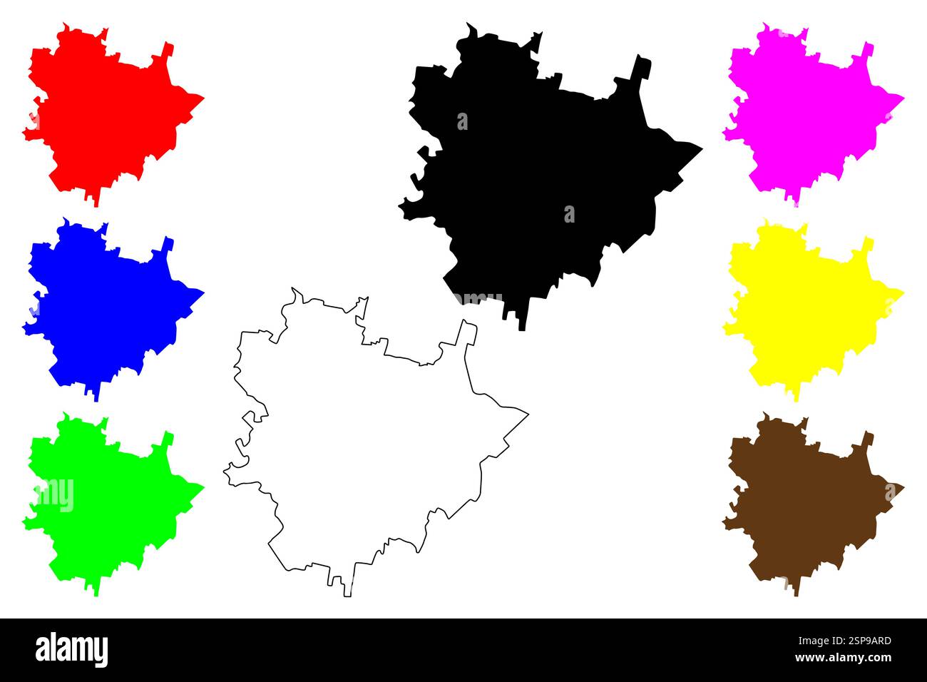 Faiyum city (Arab Republic of Egypt, Faiyum Governorate) map vector ...
