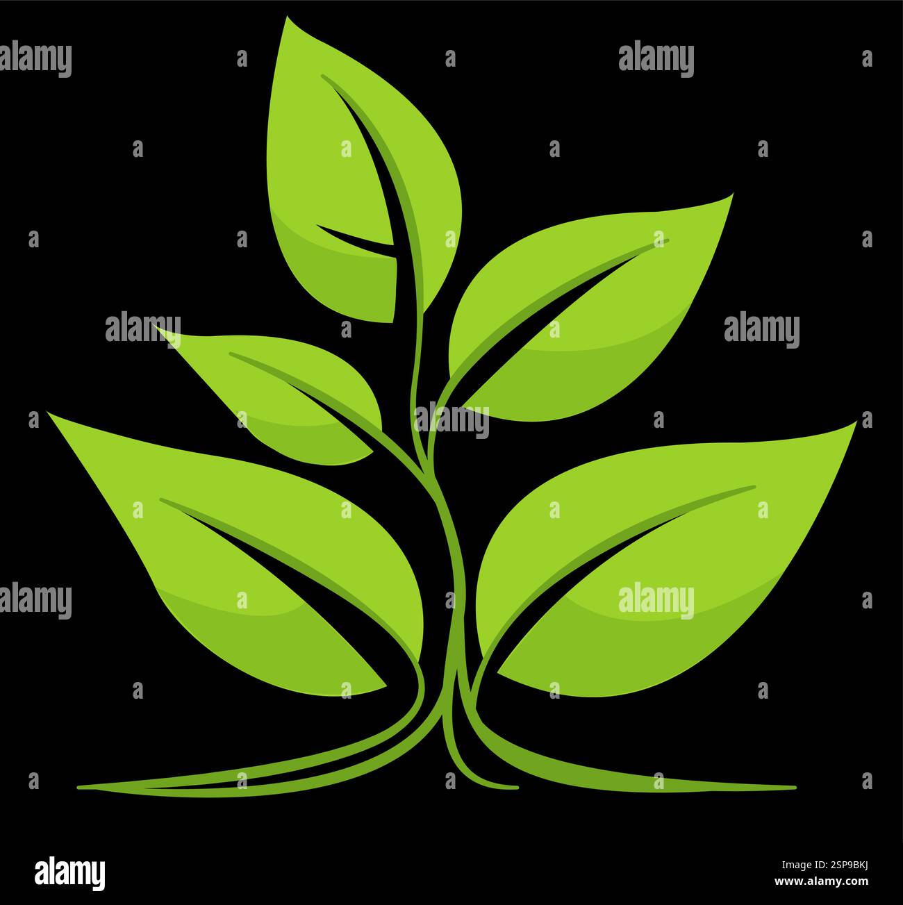 Vibrant green leaves illustration showcasing the beauty and diversity ...