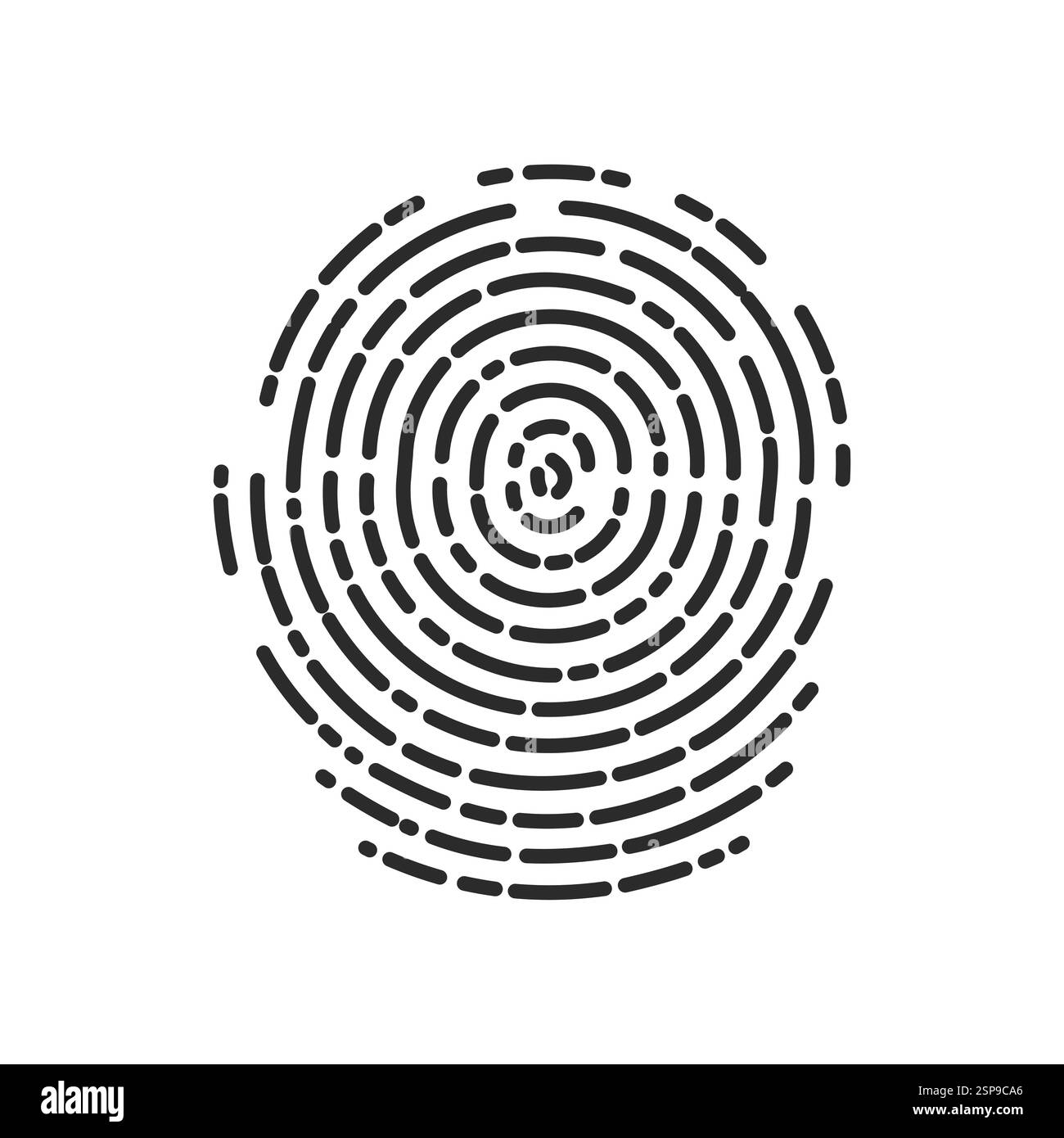 Unique fingerprint finger print icon, ID private information code ...