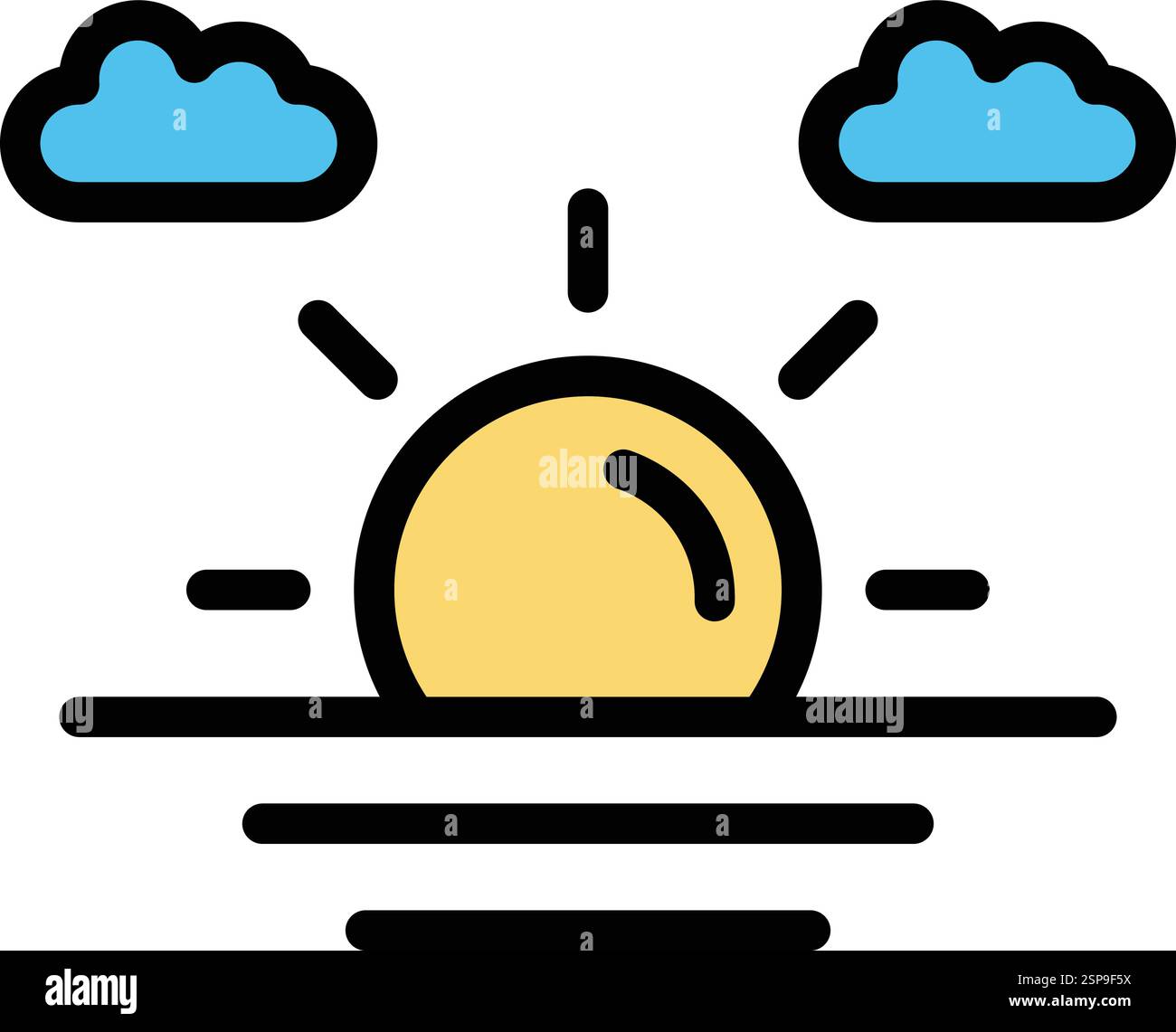 Morning sun vector vectors hi-res stock photography and images - Alamy