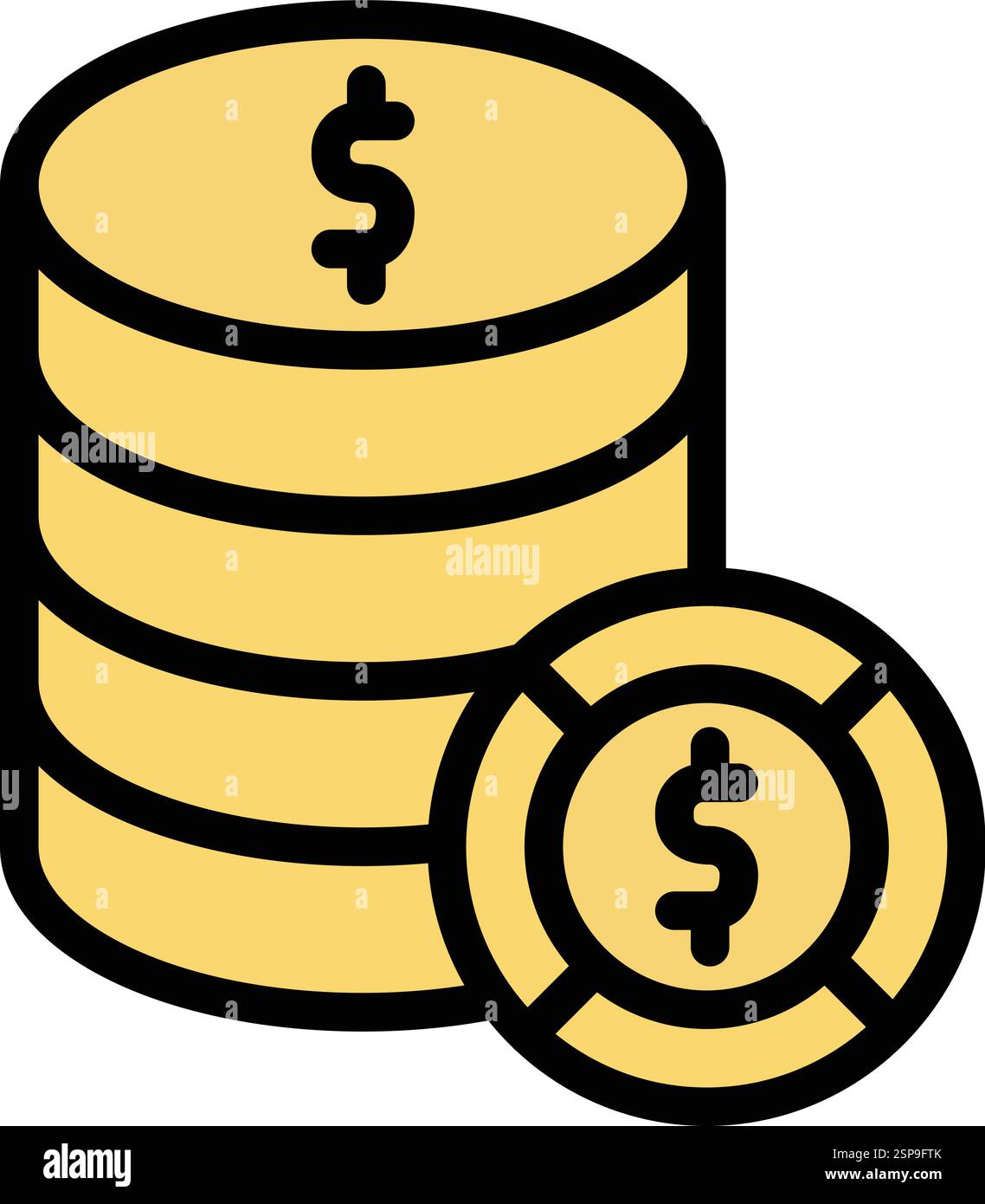 Dollar stack Vector Icon Design Illustration Stock Vector Image & Art ...