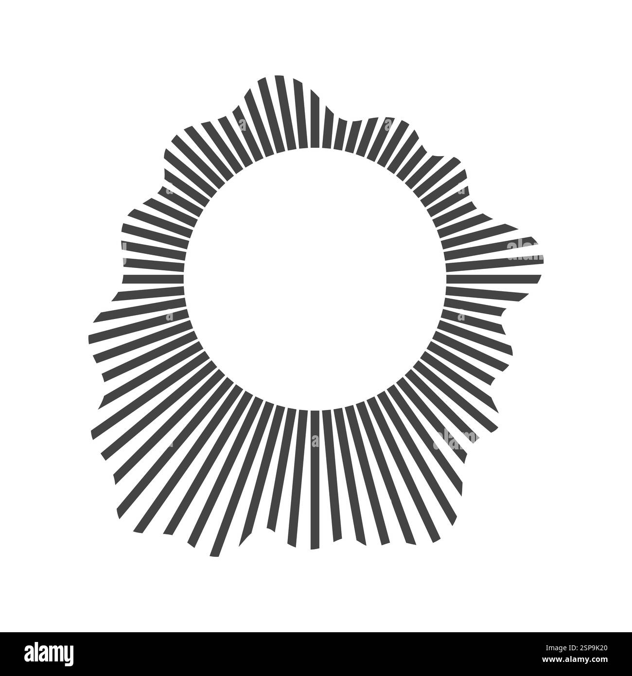 Circular sound wave, Audio equalizer round wave, Linear rays circular ...