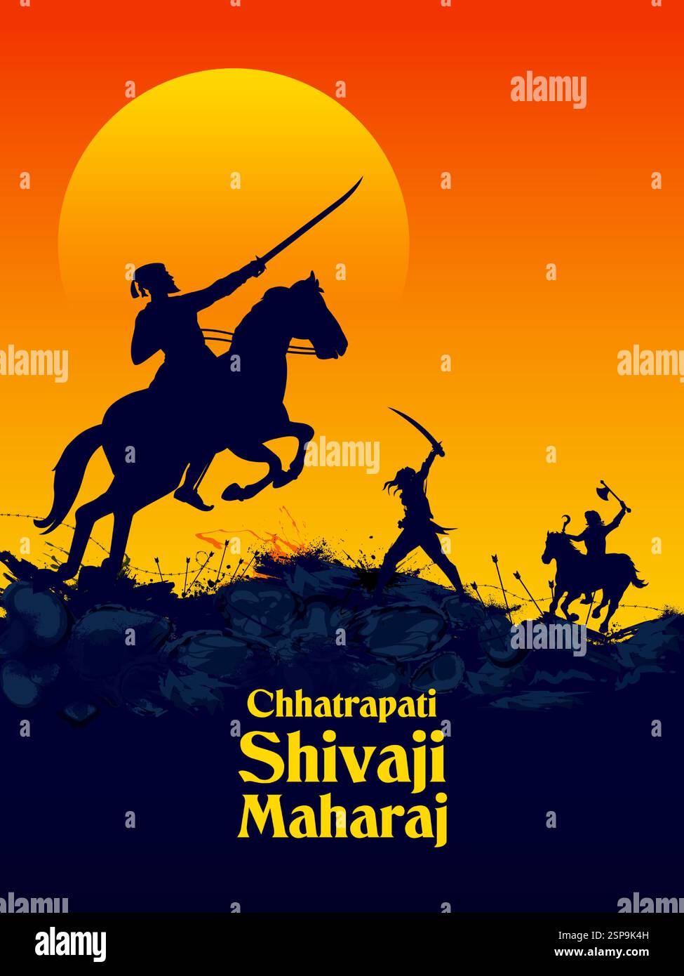 illustration of emperor Shivaji, the great warrior of Maratha from ...