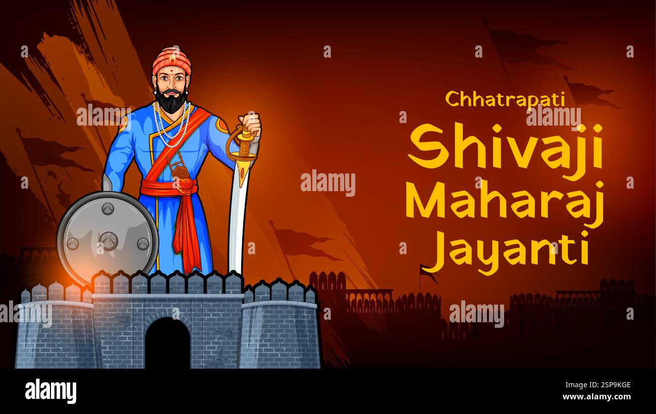 illustration of emperor Shivaji, the great warrior of Maratha from ...