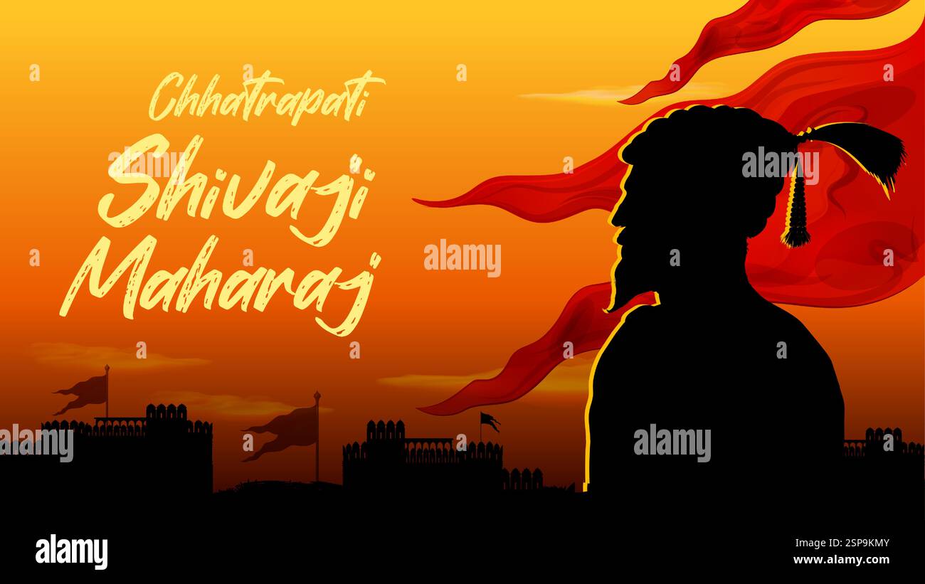illustration of emperor Shivaji, the great warrior of Maratha from ...