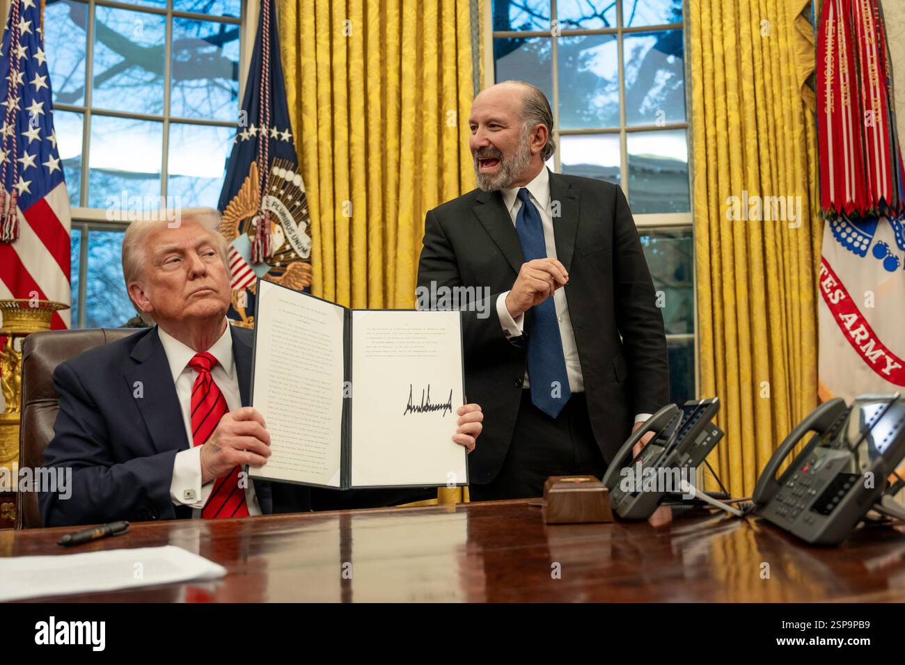 WASHINGTON DC, USA - 10 February 2025 - US President Donald Trump signs Executive Orders on ...