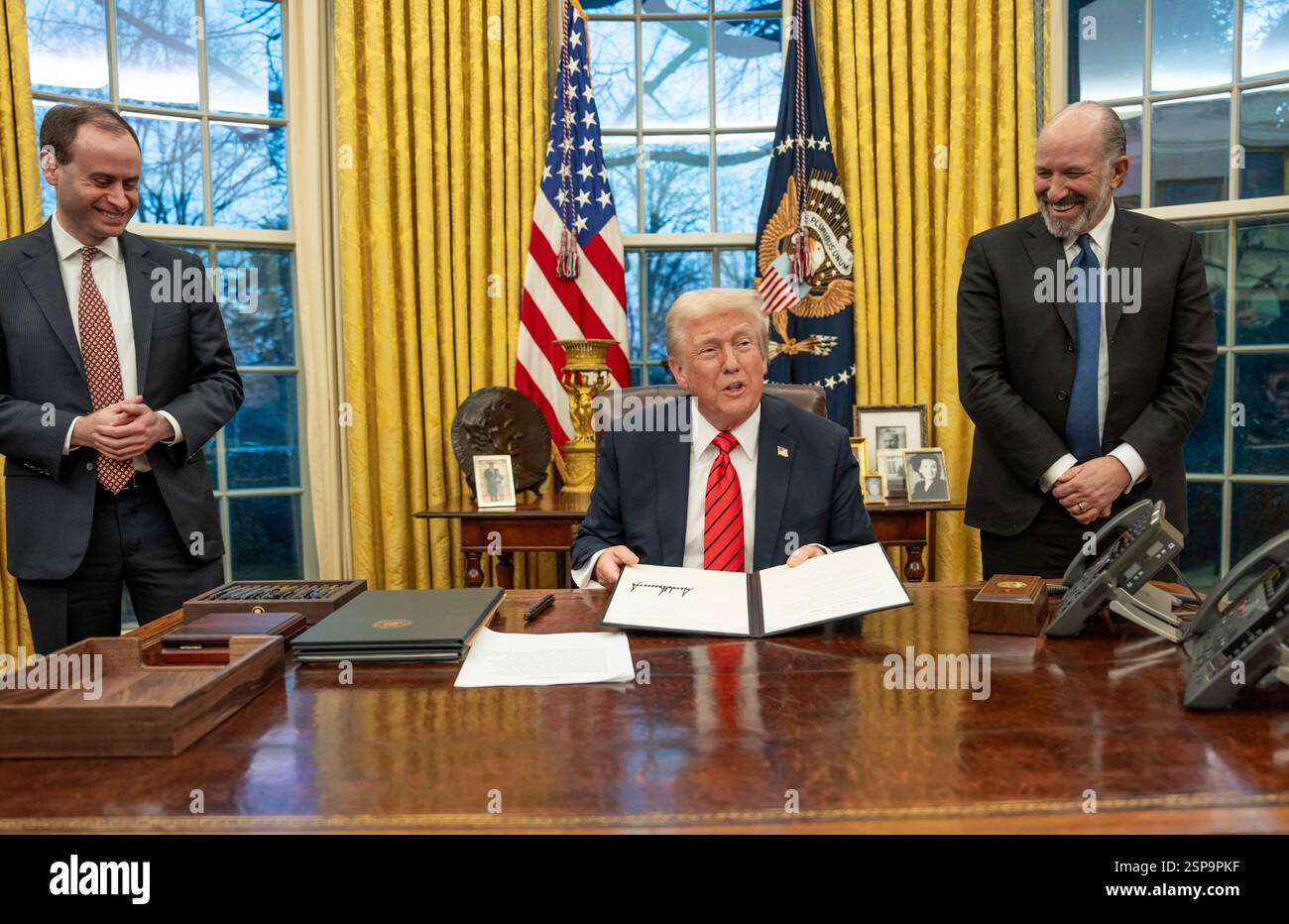 WASHINGTON DC, USA - 10 February 2025 - US President Donald Trump signs ...