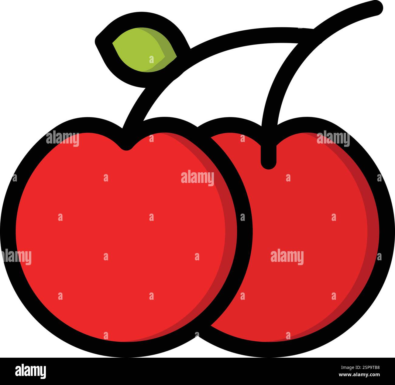 Cherry Vector Icon Design Illustration Stock Vector Image & Art - Alamy