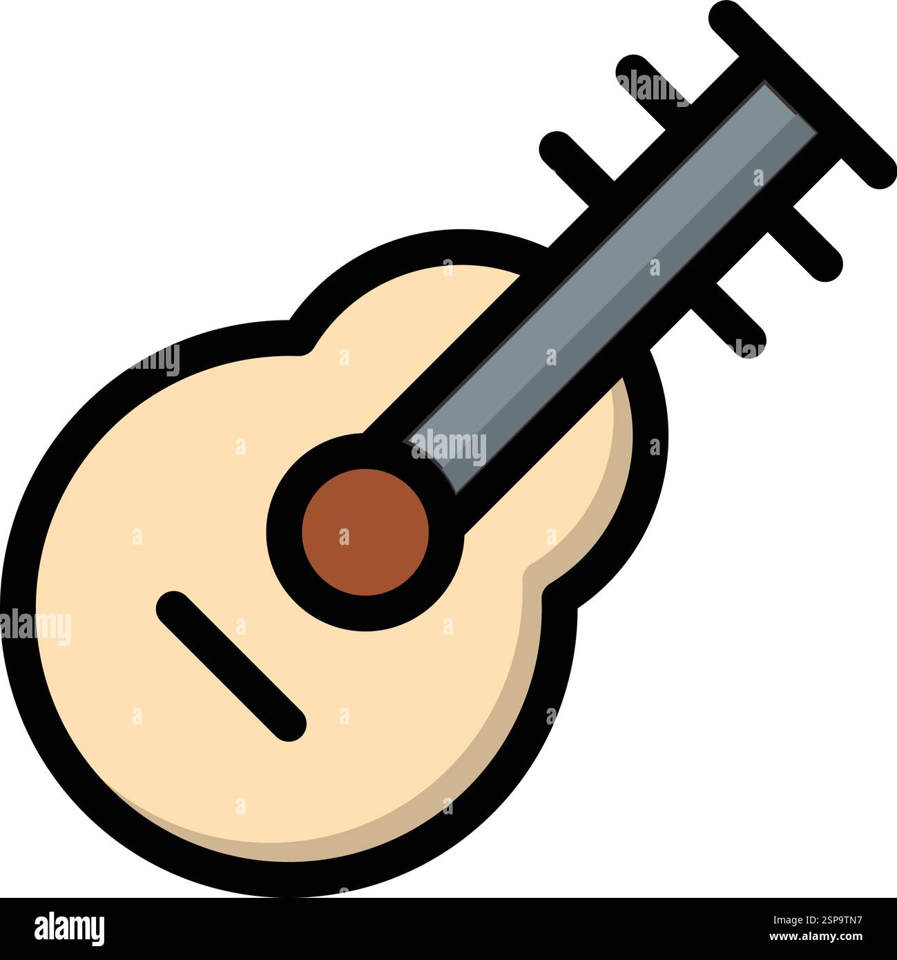 Guitar icon logo design Stock Vector Images - Alamy
