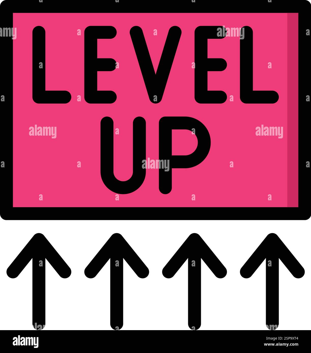 Level up Vector Icon Design Illustration Stock Vector Image & Art - Alamy