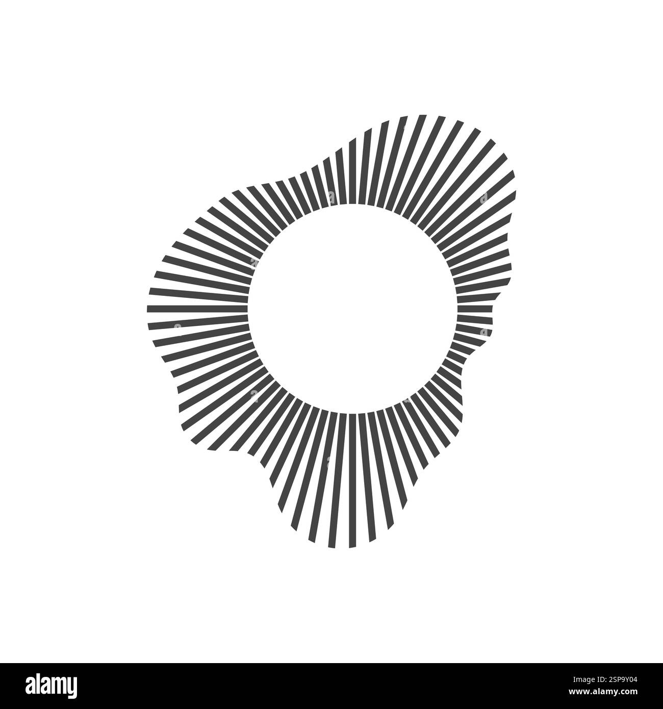 Circular sound wave, Audio equalizer round wave, Linear rays circular ...
