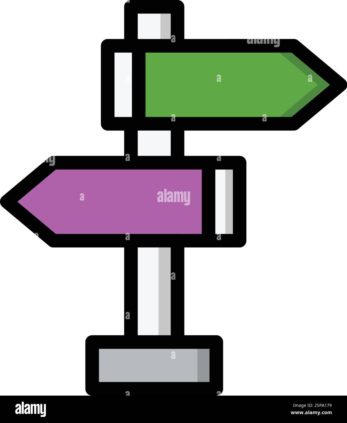 Signpost icon vector logo Cut Out Stock Images & Pictures - Alamy