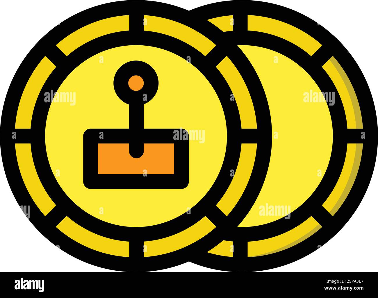 Coin stack icon vector Cut Out Stock Images & Pictures - Alamy
