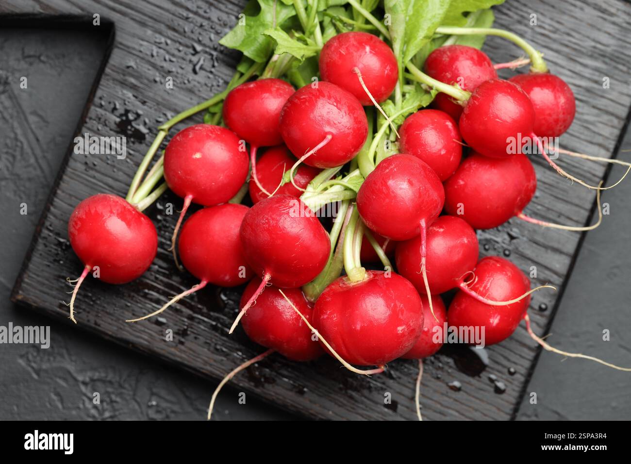 Top view red radishes hi-res stock photography and images - Alamy