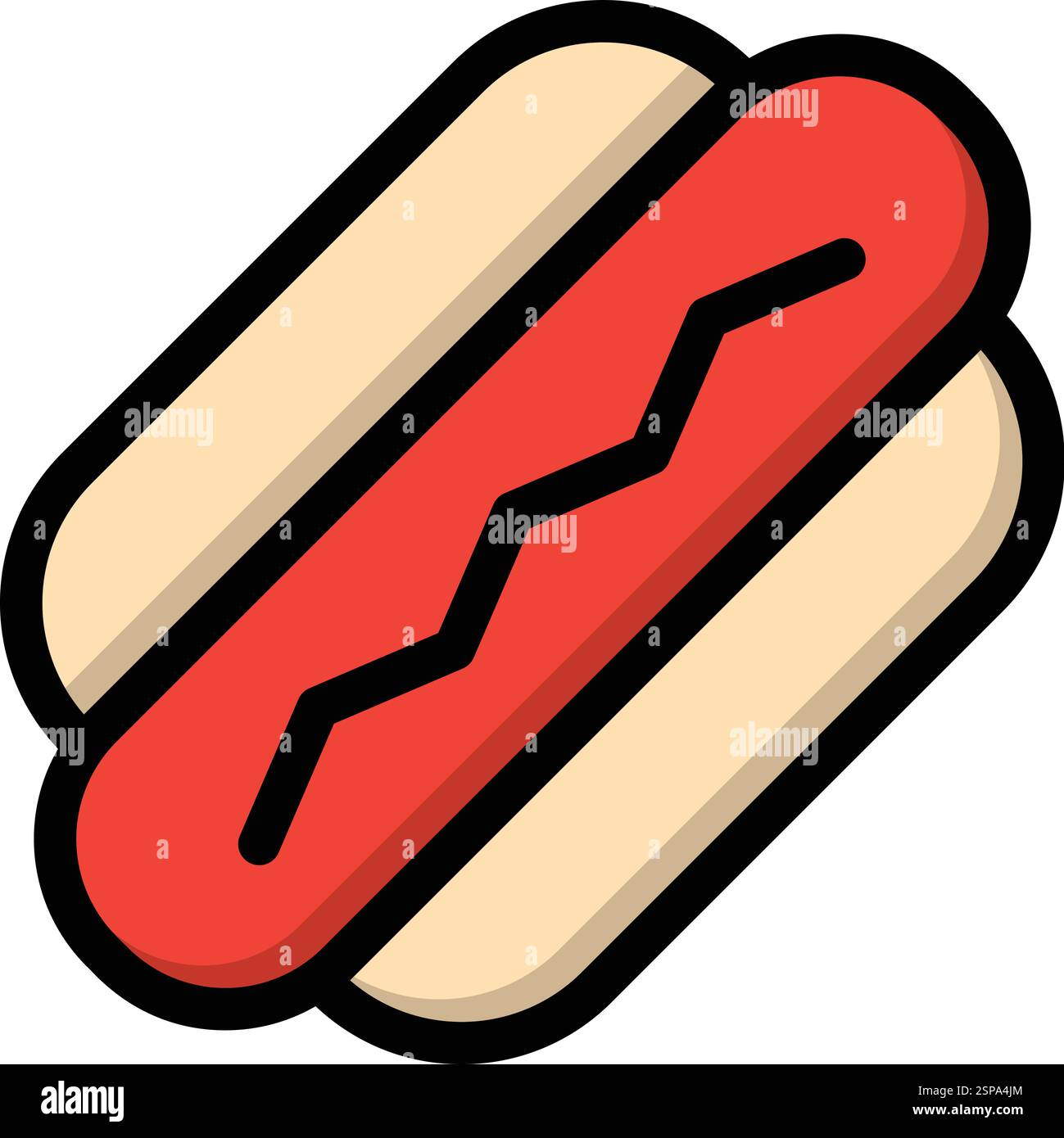 Hot dog icon vector vectors Stock Vector Images - Alamy