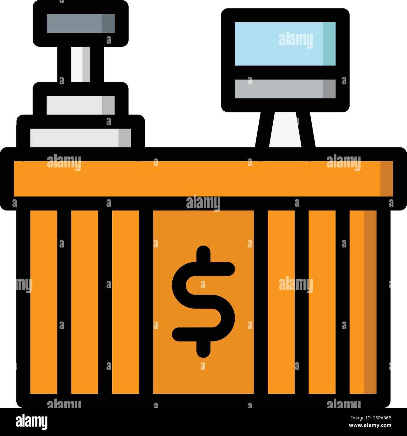 Cashier machine vector vectors hi-res stock photography and images - Alamy