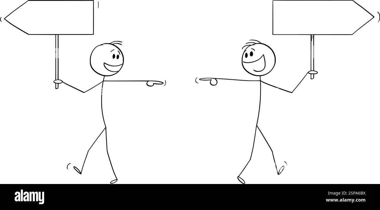 Two people walking opposite directions and laughing each other, vector ...