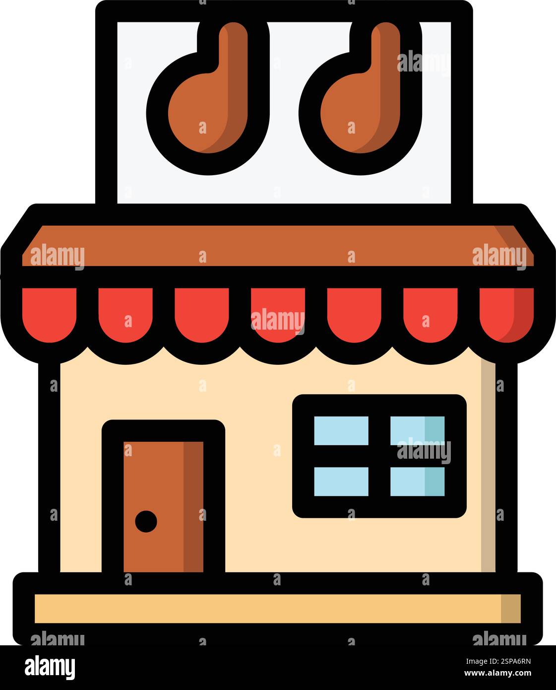 Meat shop Vector Icon Design Illustration Stock Vector Image & Art - Alamy