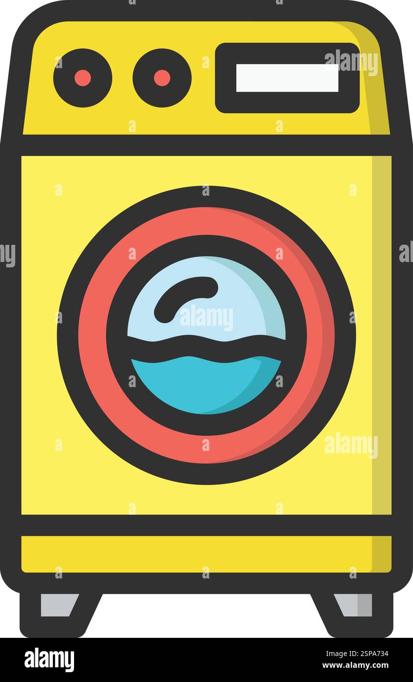 Washing machine icon illustration Stock Vector Images - Alamy