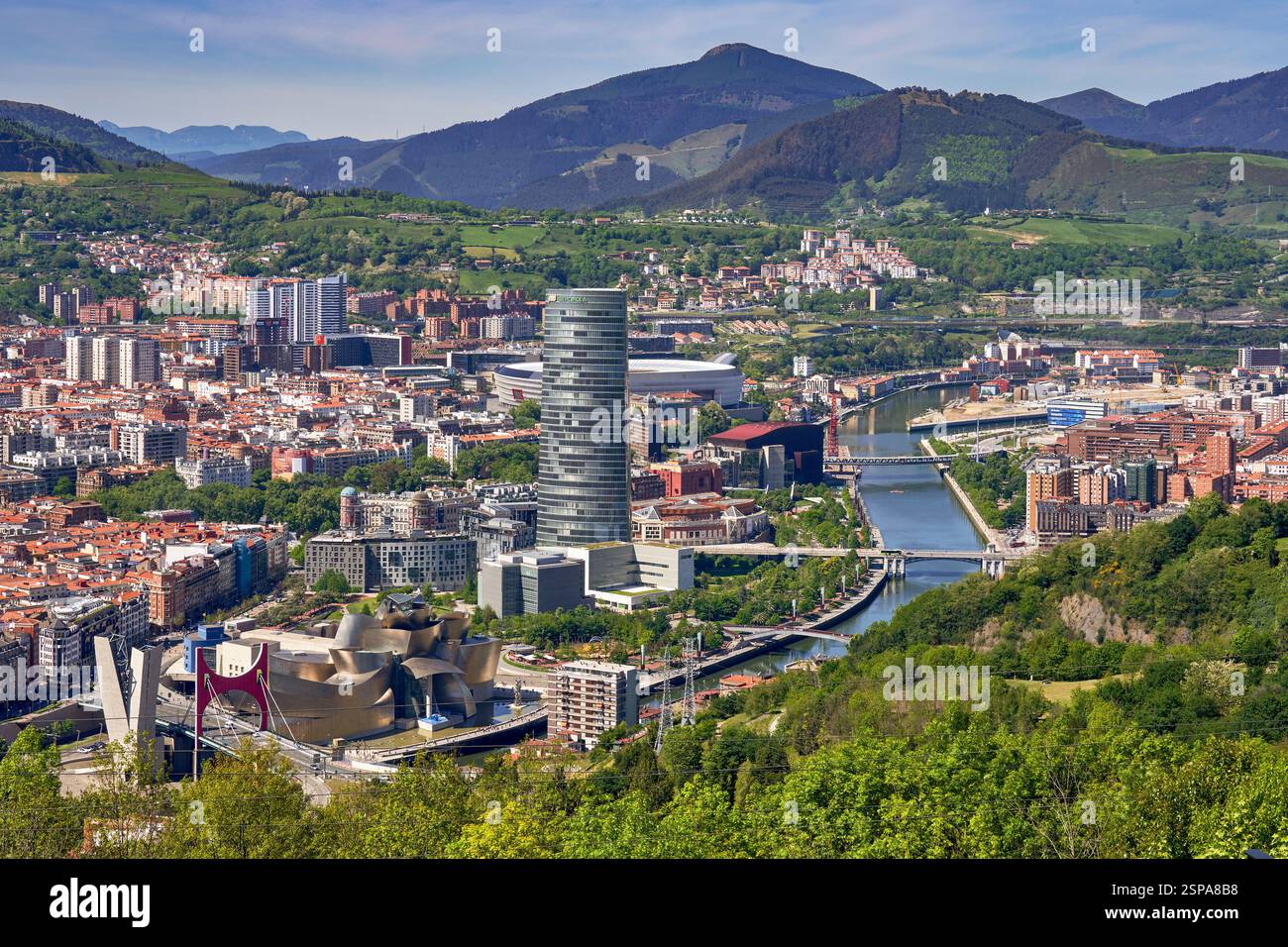 Bilbao panoramic city view from the top of Artxanda Mount Stock Photo ...