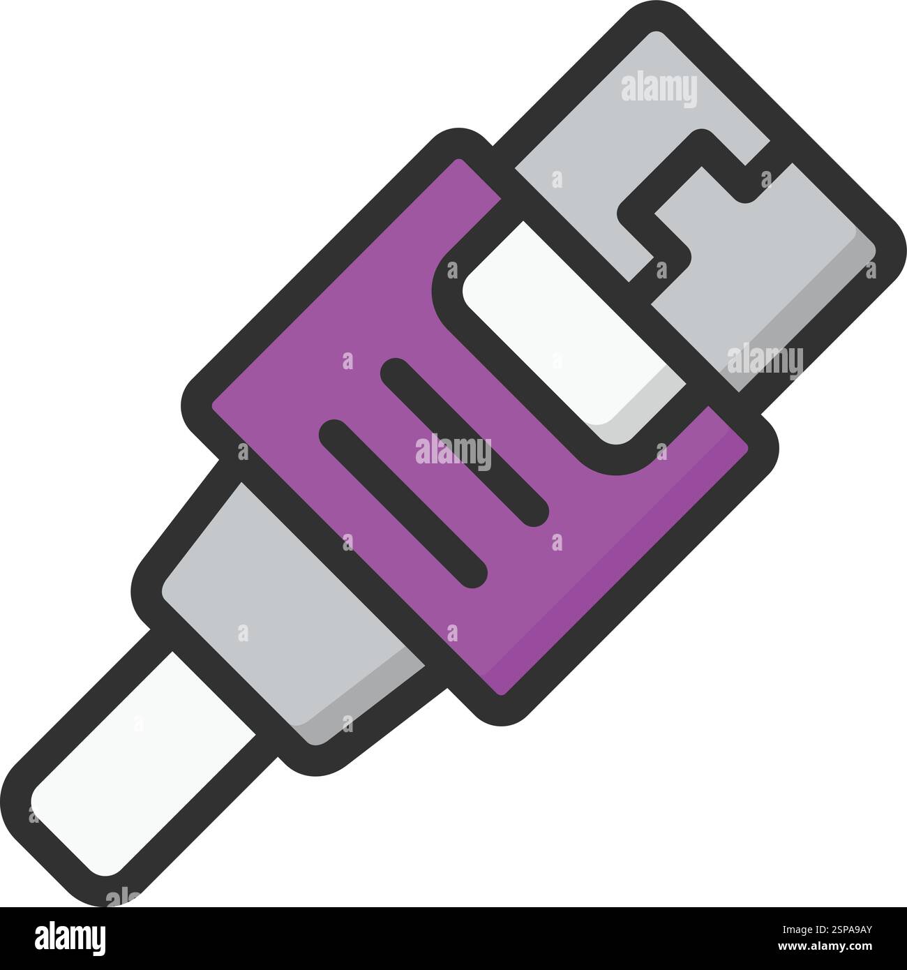 Usb cable icon logo Cut Out Stock Images & Pictures - Alamy