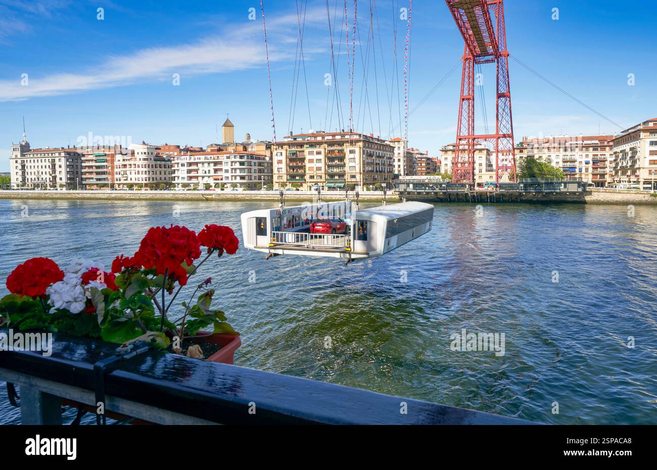 View on the famous flying ferry of Bilbao, Spaon Stock Photo - Alamy