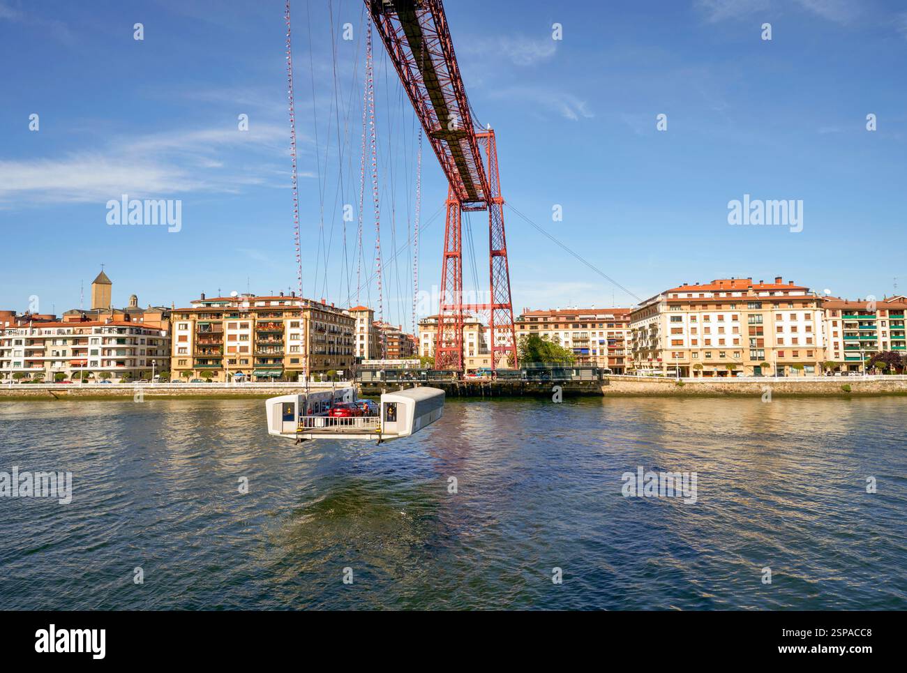 View on the famous flying ferry of Bilbao, Spaon Stock Photo - Alamy