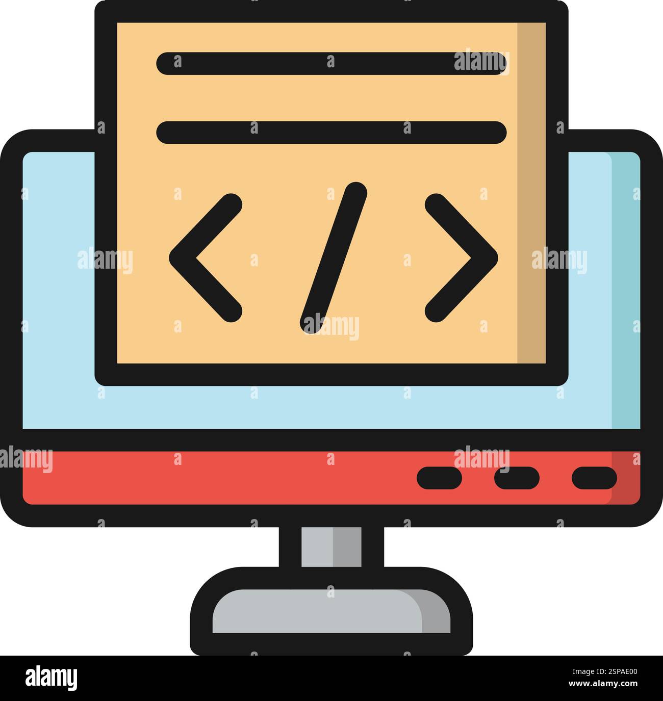 Programming illustration set coding Cut Out Stock Images & Pictures - Alamy