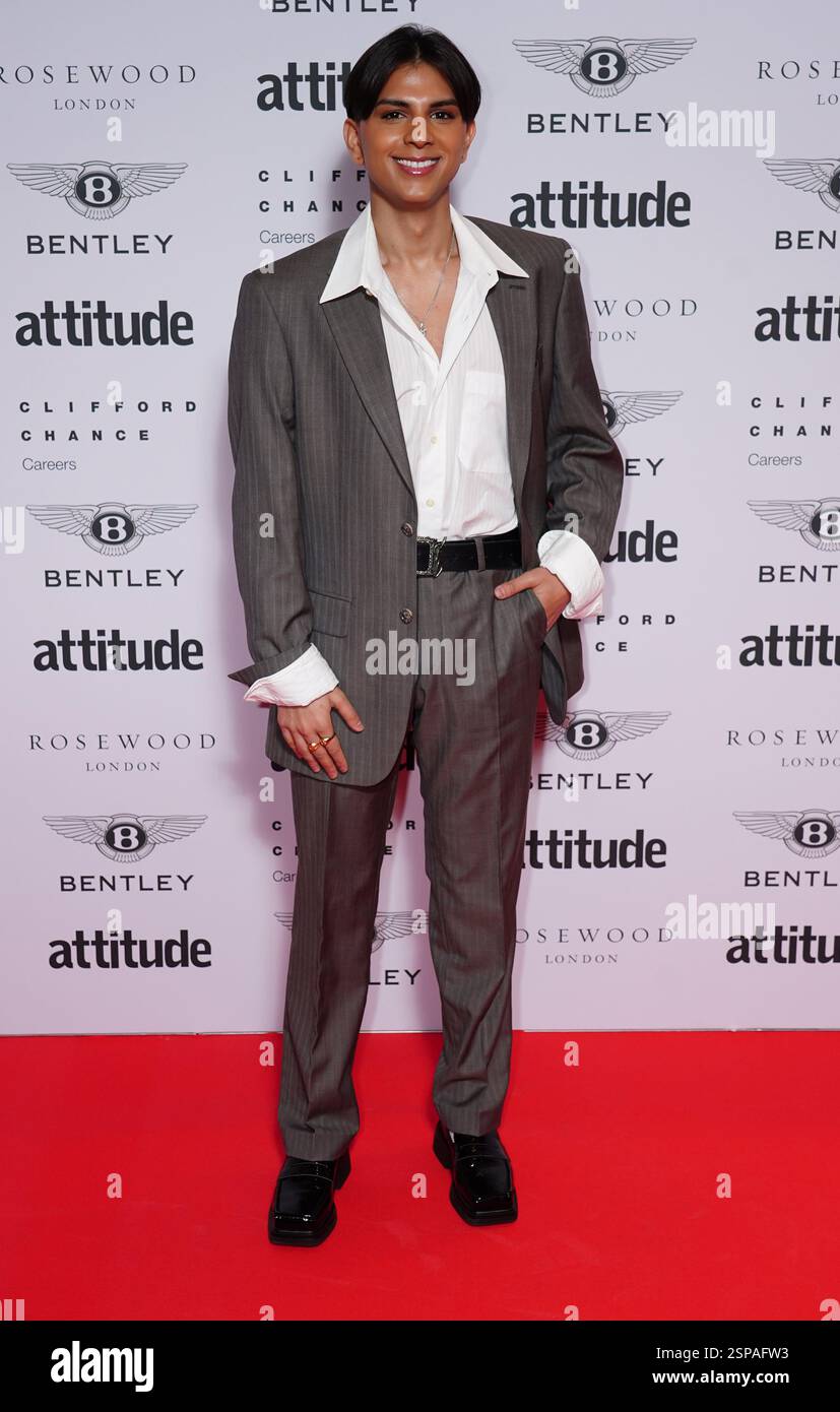 Jason Patel on the red carpet ahead of Attitude 101, at The Rosewood ...