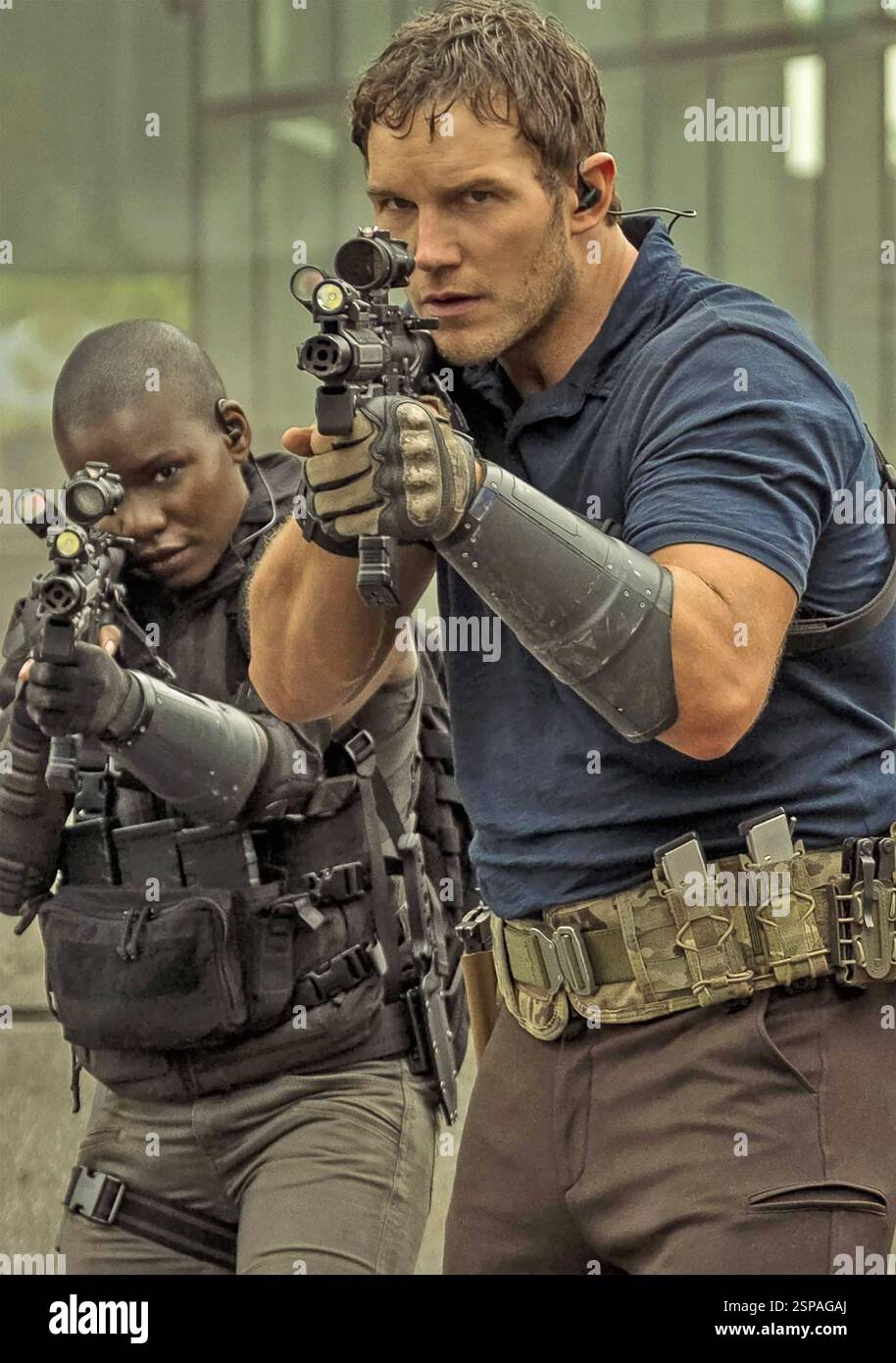 THE TOMORROW WAR 2021 Paramount Pictures film with Chris Pratt at right ...