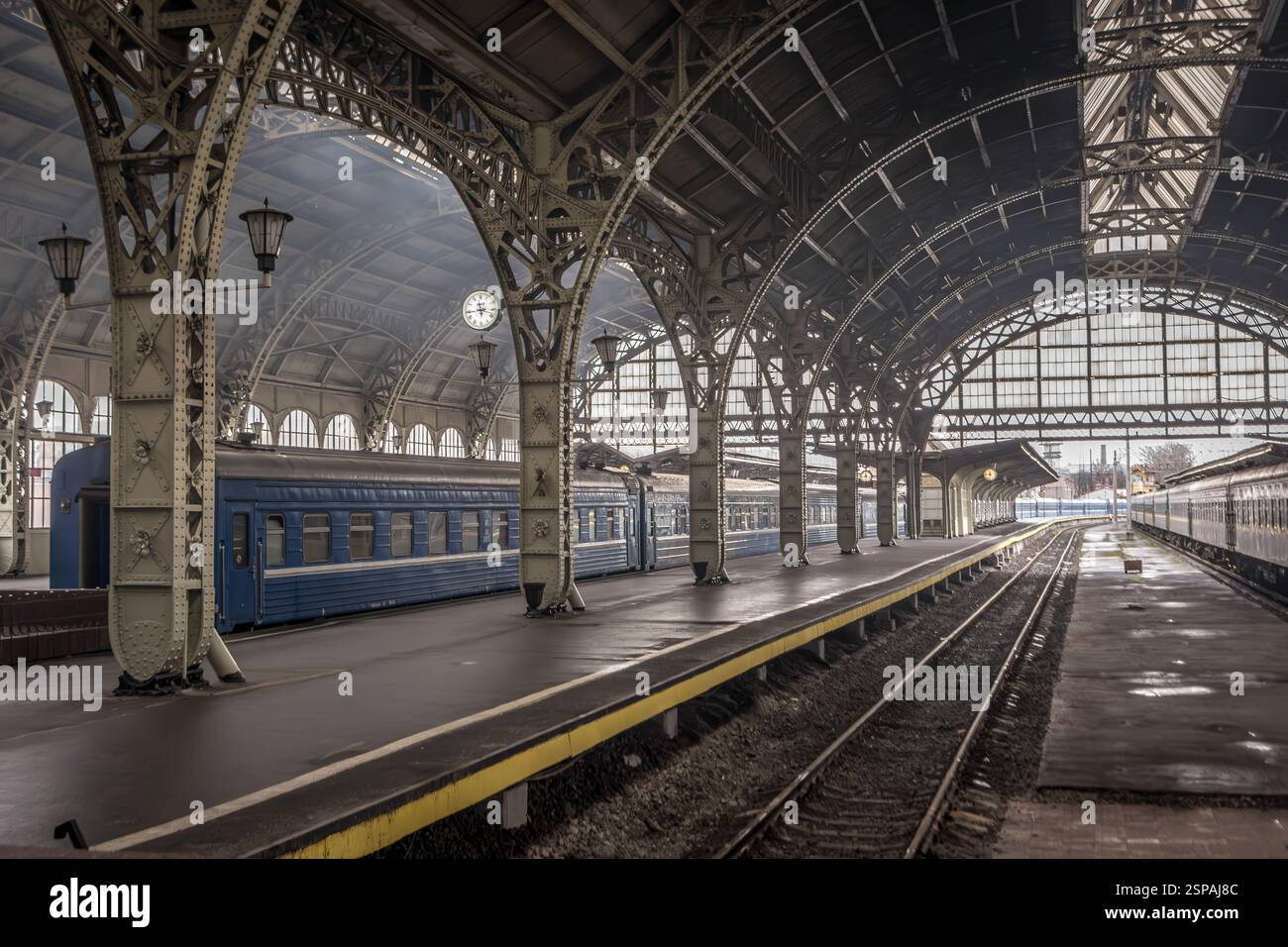 The historic train platform at Vitebsky railway station at Saint ...
