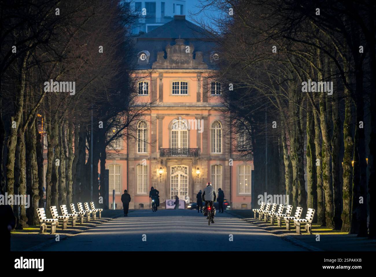 The light banks of the artist Stefan Sous in the Hofgarten, title UV-A ...