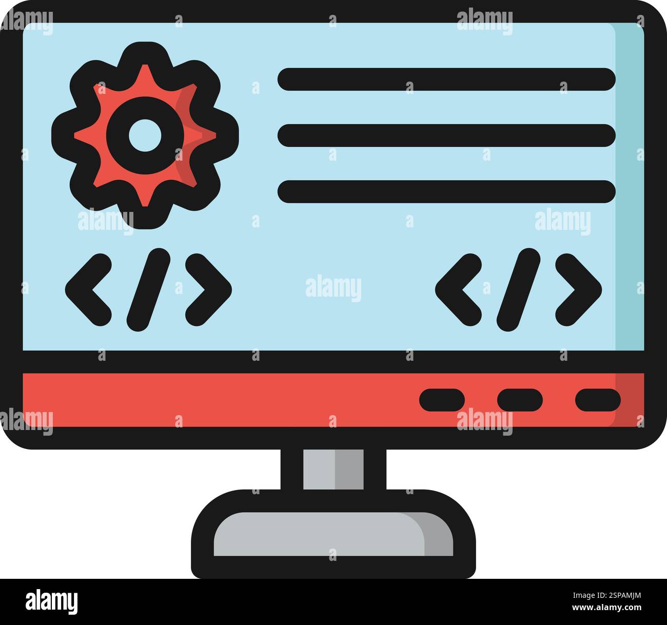 Backend Vector Icon Design Illustration Stock Vector Image & Art - Alamy