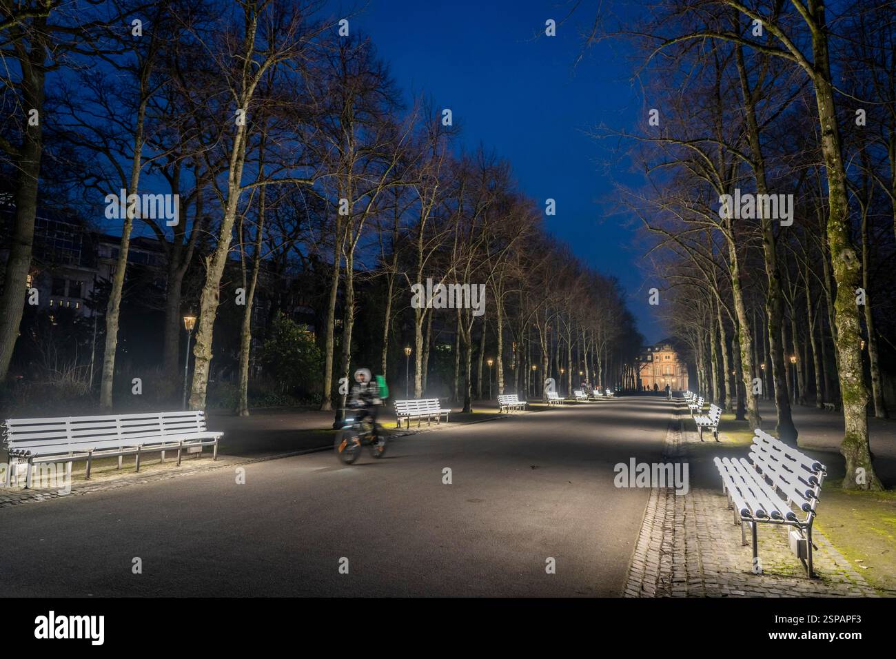 The light banks of the artist Stefan Sous in the Hofgarten, title UV-A ...