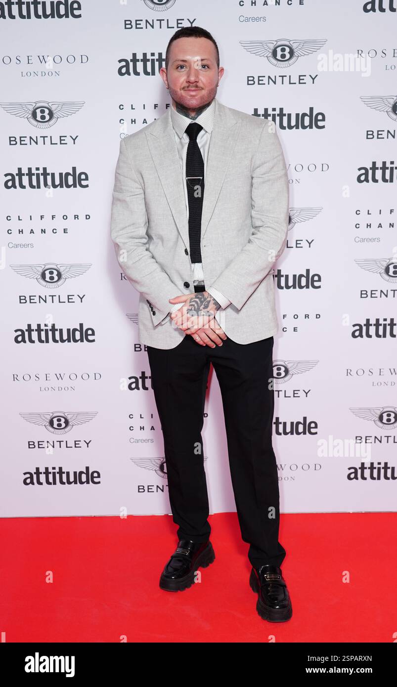 Jaxon Feeley on the red carpet ahead of Attitude 101, at The Rosewood ...