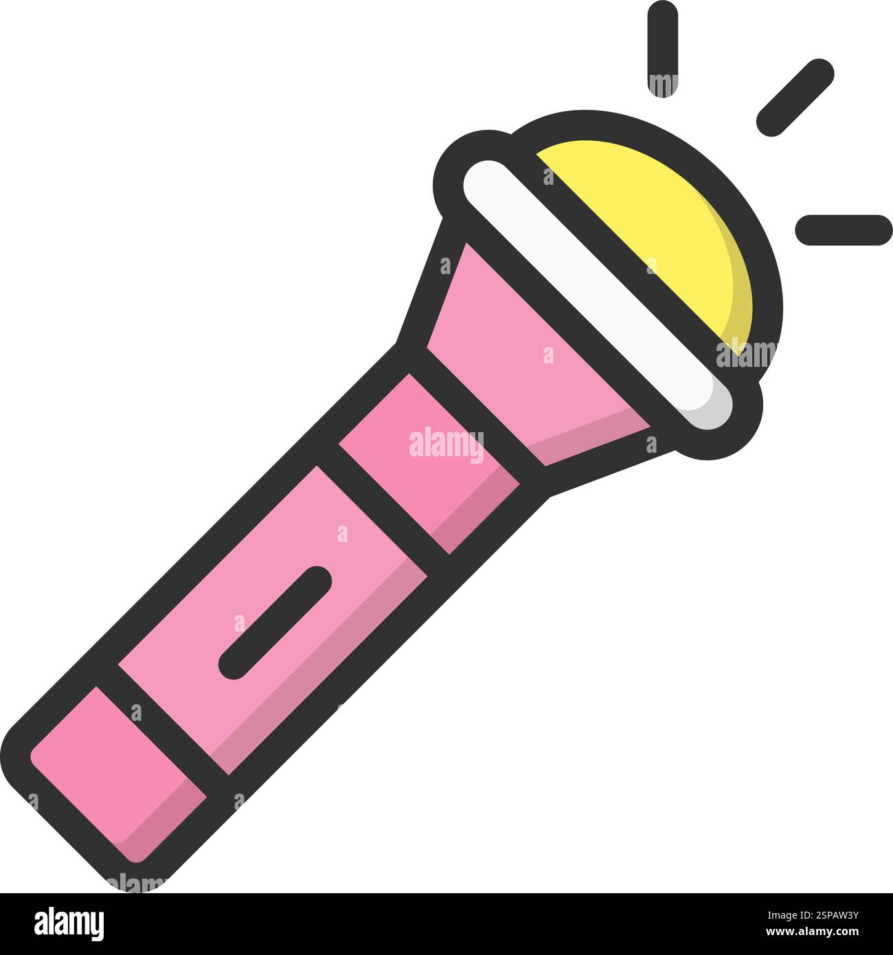 Flashlight Vector Icon Design Illustration Stock Vector Image & Art - Alamy