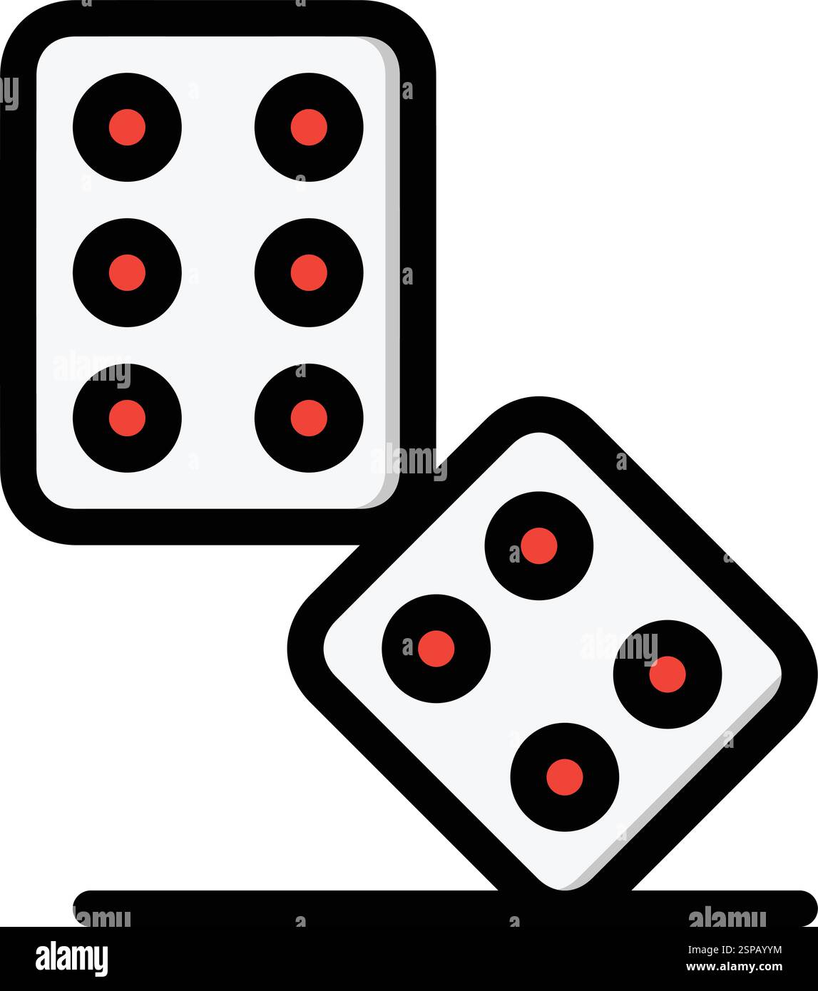 Dice Vector Icon Design Illustration Stock Vector Image & Art - Alamy