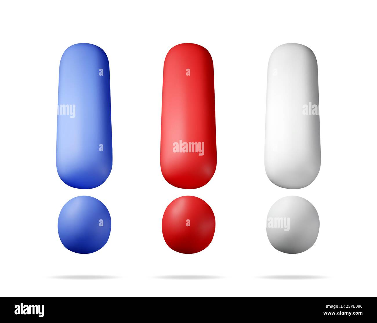 3D exclamation mark isolated on white Stock Vector Image & Art - Alamy