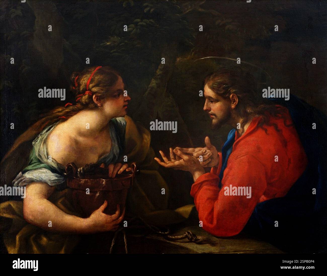 Christ and the Woman of Samaria Carlo Maratta Stock Photo - Alamy