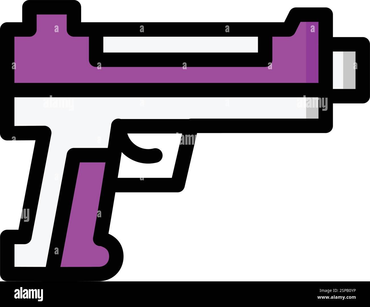 Pistol Vector Icon Design Illustration Stock Vector Image & Art - Alamy