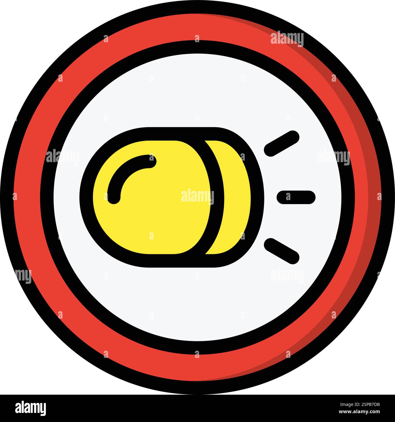 Headlight Vector Icon Design Illustration Stock Vector Image & Art - Alamy